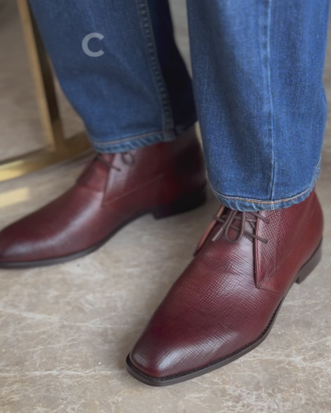 Chukka Boots - Brown Hatch-Grain - Best hand-made boots in India – The ...