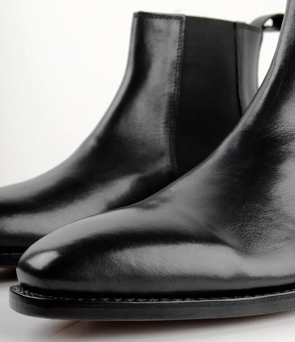 Pelle Santino - Goodyear Welted Chelsea Boot Black | Handmade Leather ...